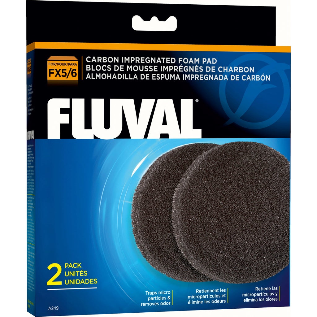 Fluval FX 5/6 Carbon/Filter Sponge Pack of 2, 2 Pcs - Olibetta Online Shop