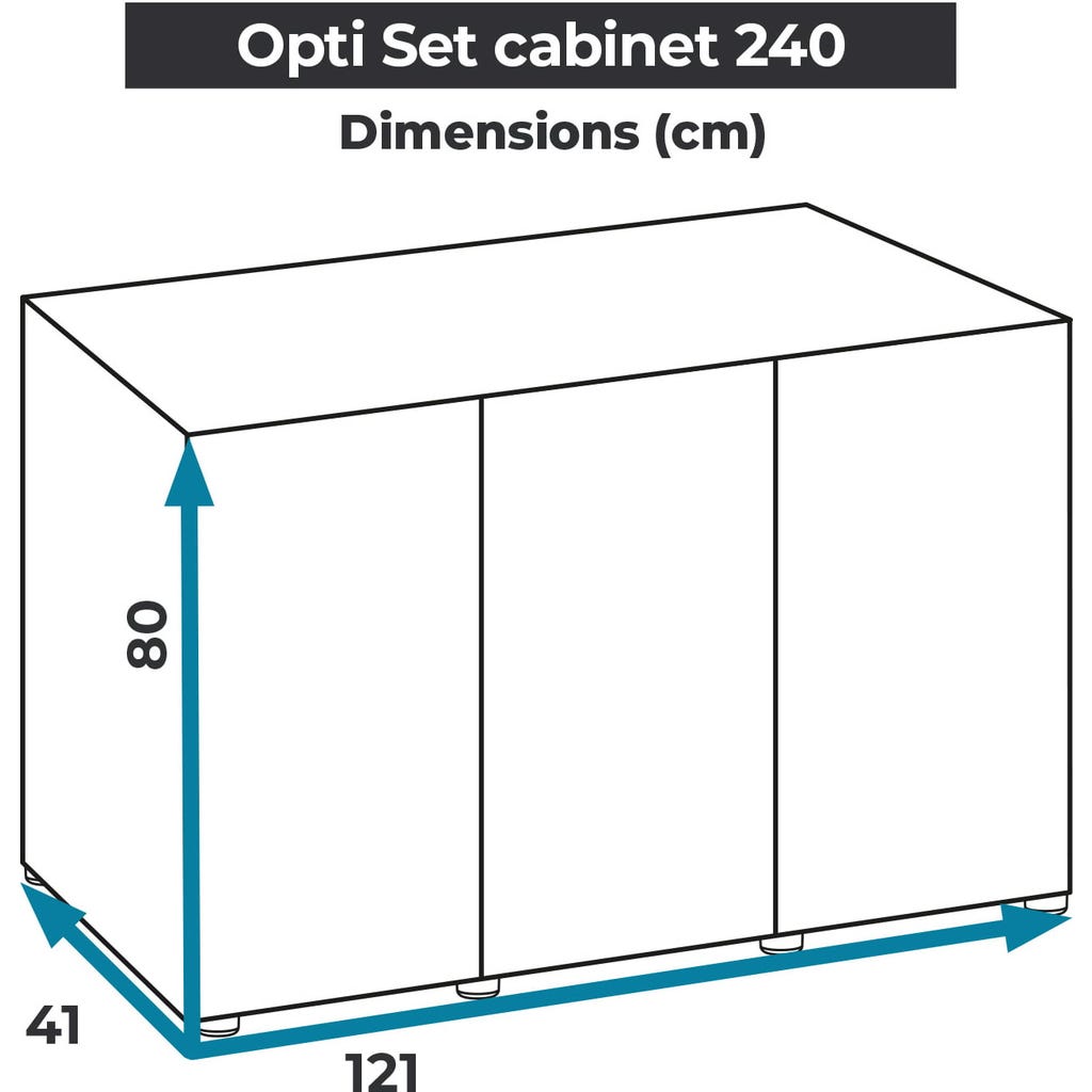 Aquael OPTISET 240 Weiß Kombination - Olibetta